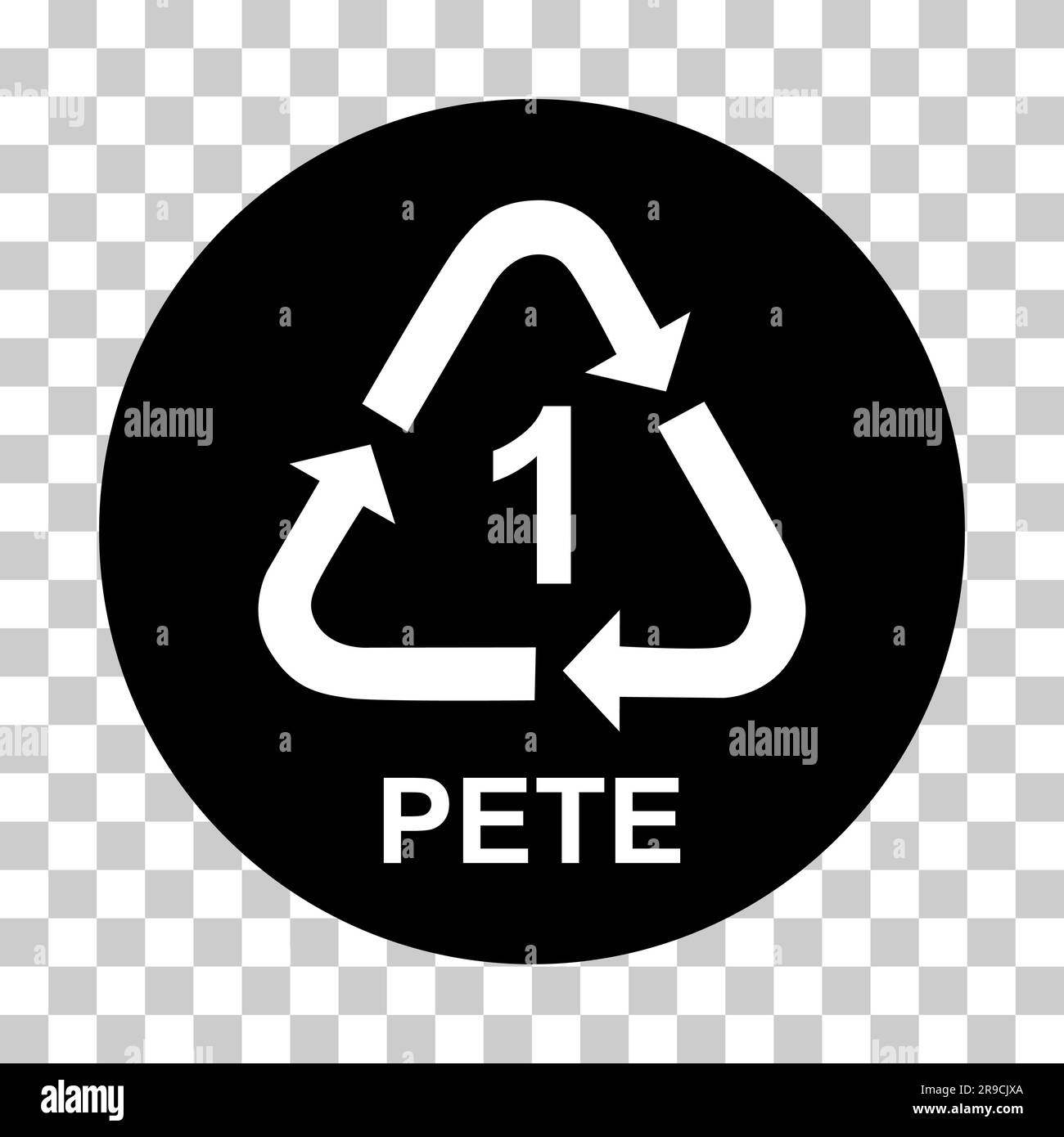 Plastic symbol, ecology recycling sign isolated on white background ...