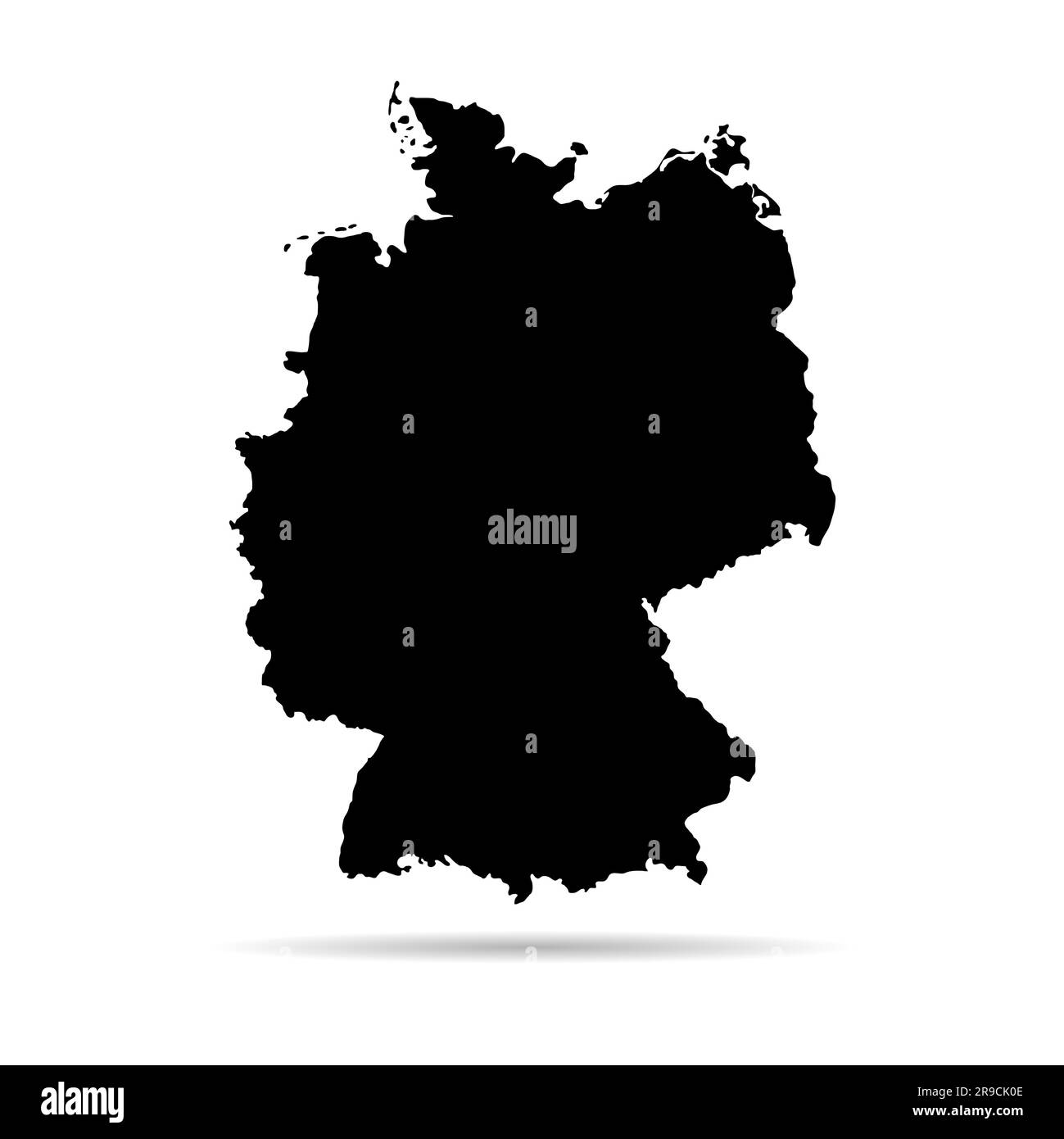 Germany map icon, geography blank concept, isolated graphic background ...