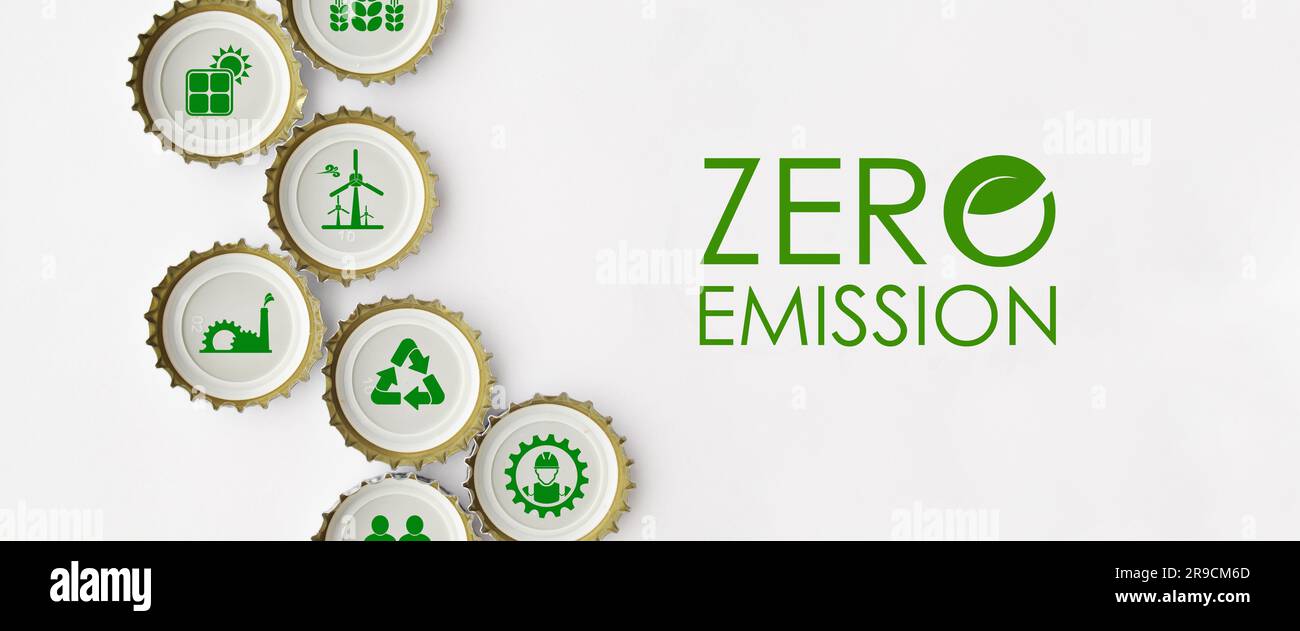 net zero sign on white background Stock Photo - Alamy