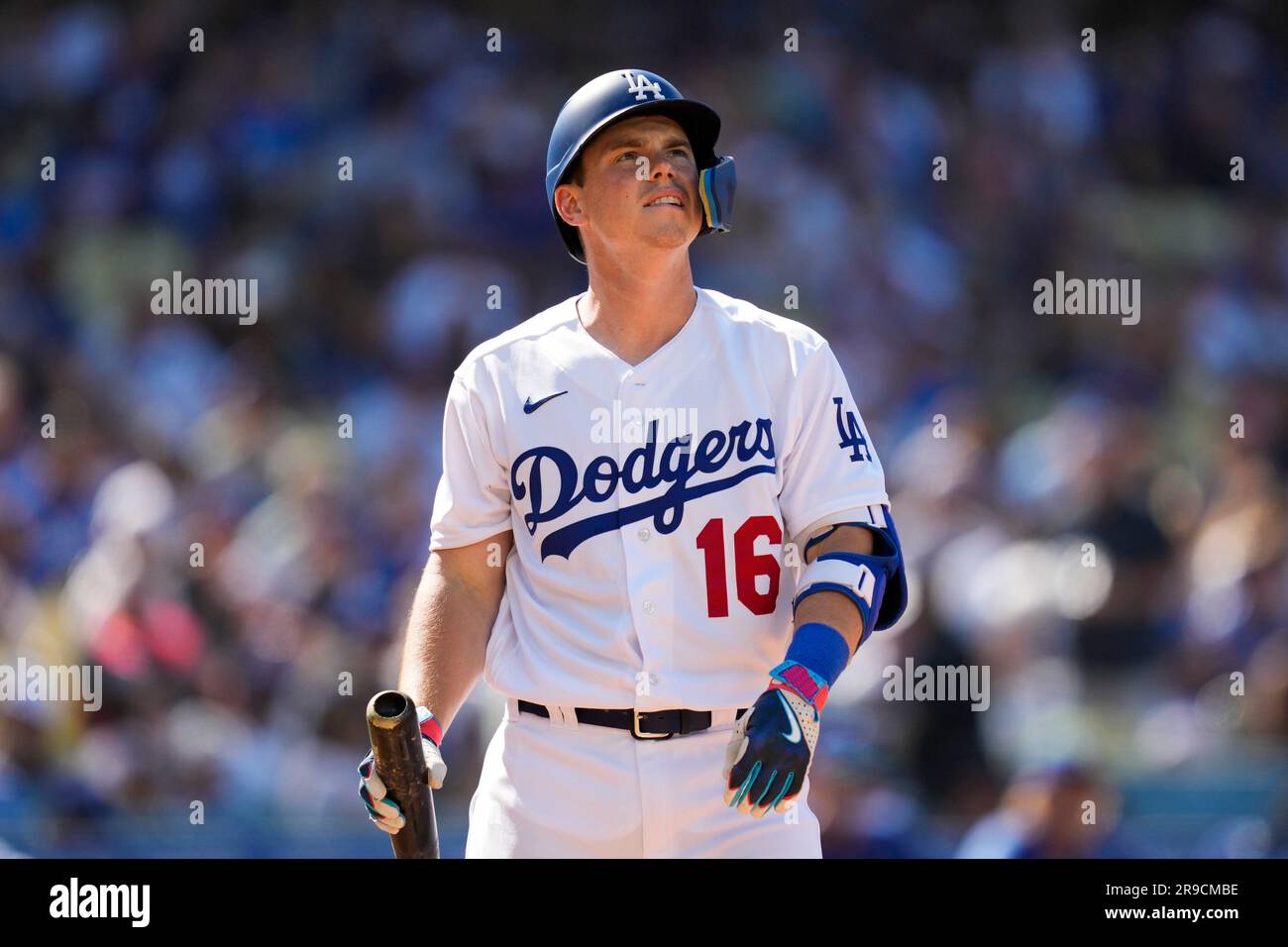 Los Angeles Dodgers catcher Will Smith (16) stands at home plate during ...