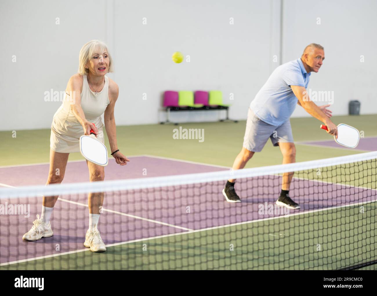 People playing pickleball hi-res stock photography and images - Alamy