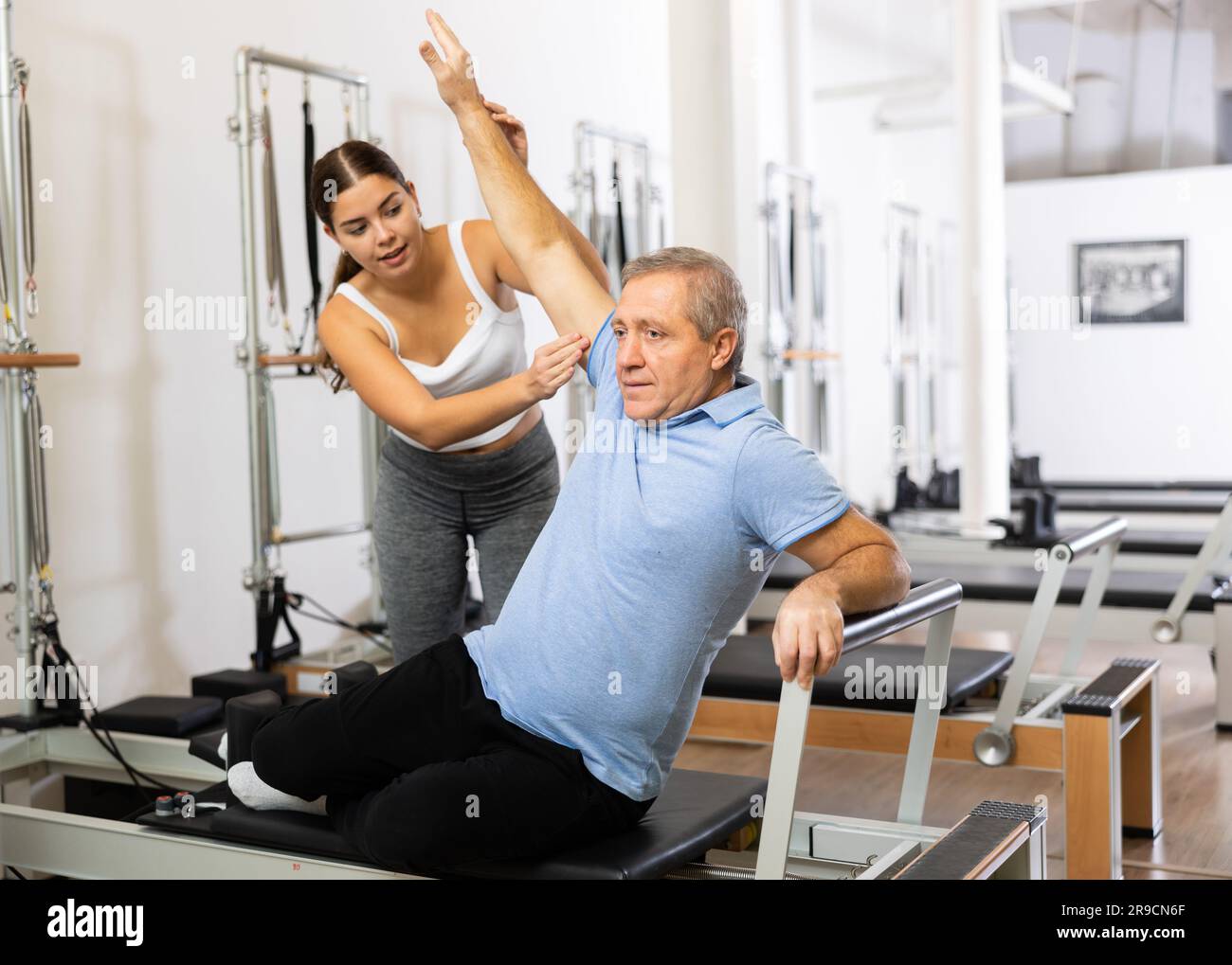 Pilates reformer bed hi-res stock photography and images - Alamy