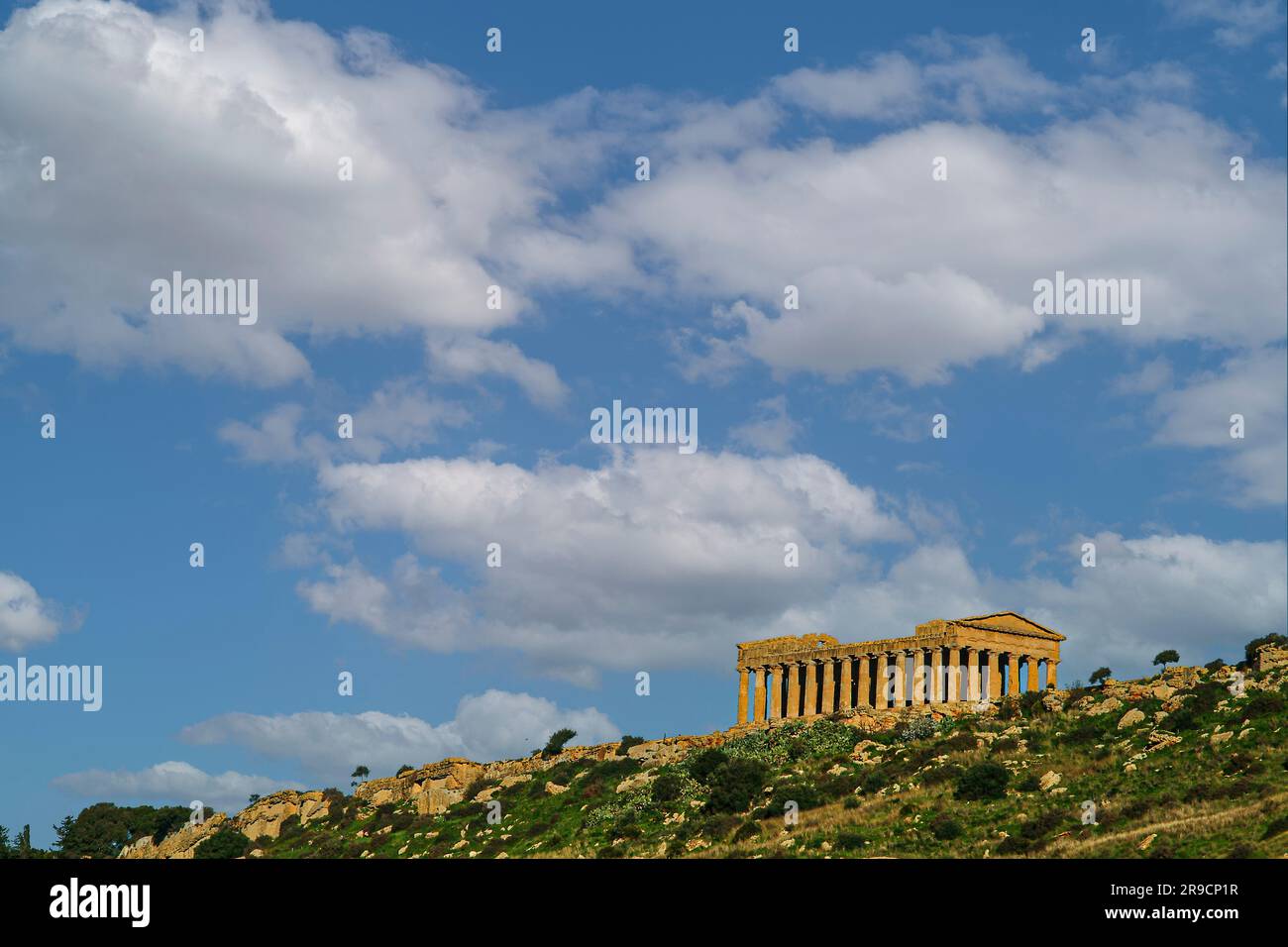 Italy Sicily Agrigento Valle dei Templi -Temple of Zeus Olimpio Stock ...