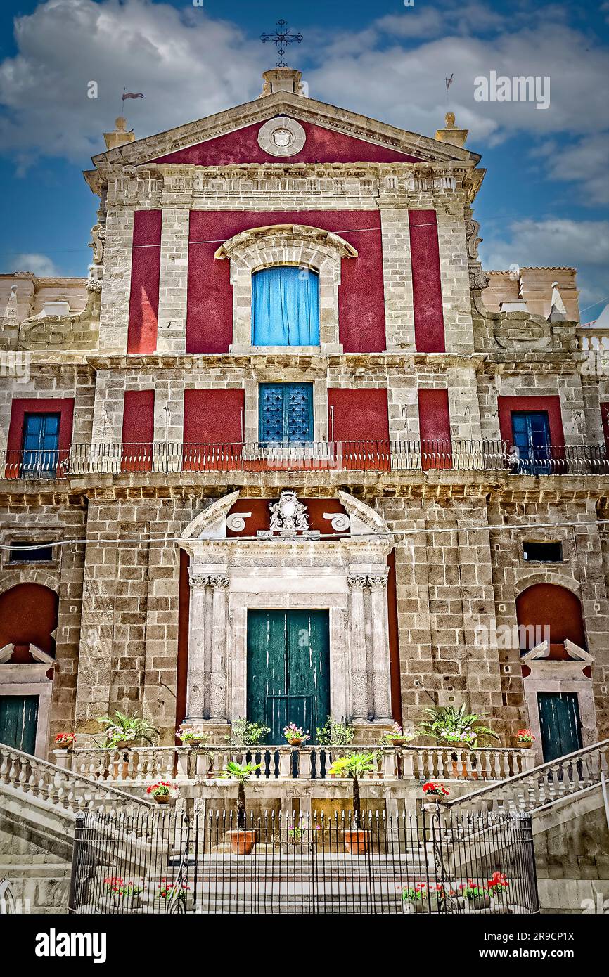 Italy Sicily Caltanissetta Church of Sant'Agata College Stock Photo - Alamy