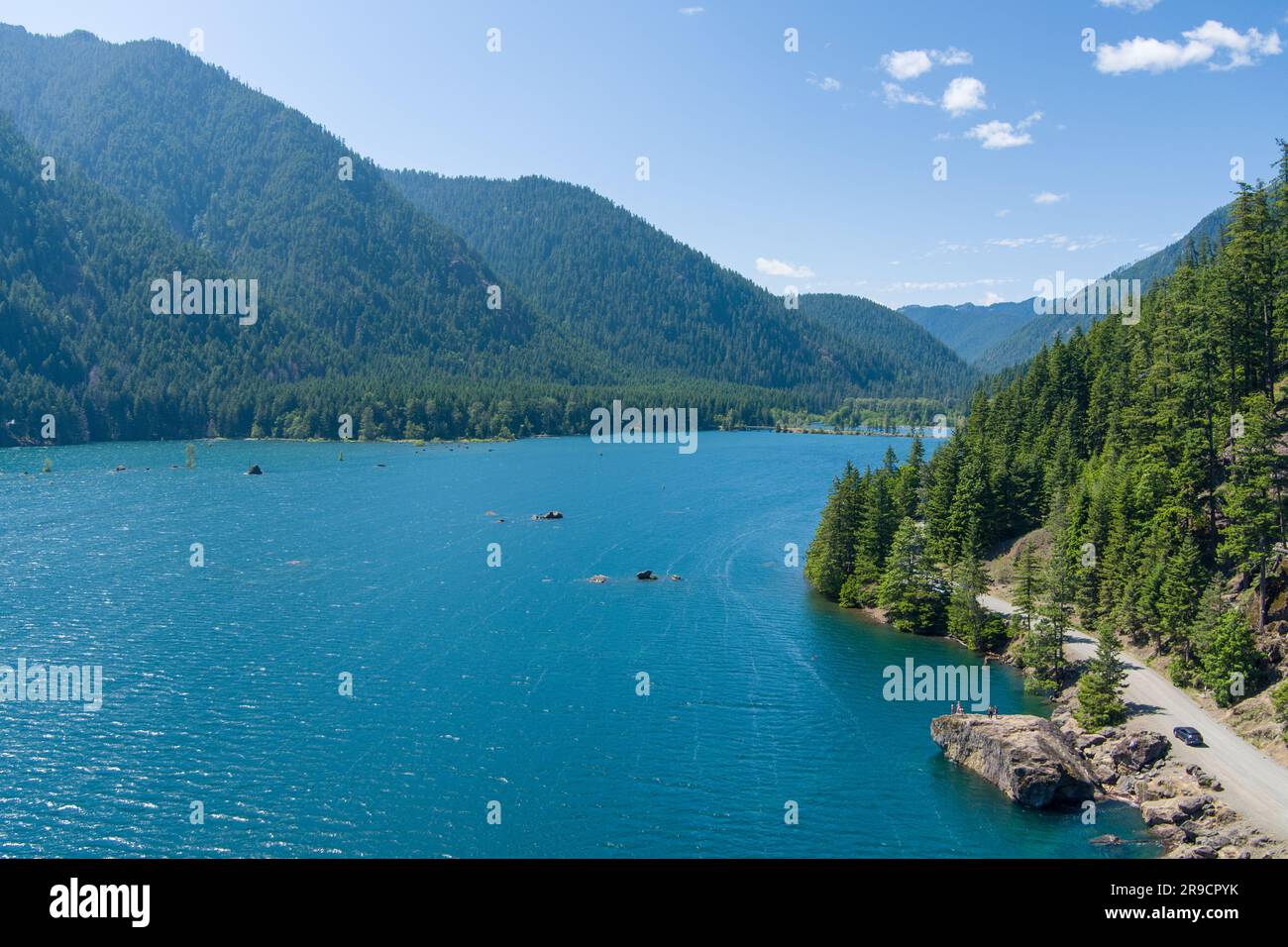 Lake Cushman & the Olympic Mountains in June Stock Photo - Alamy