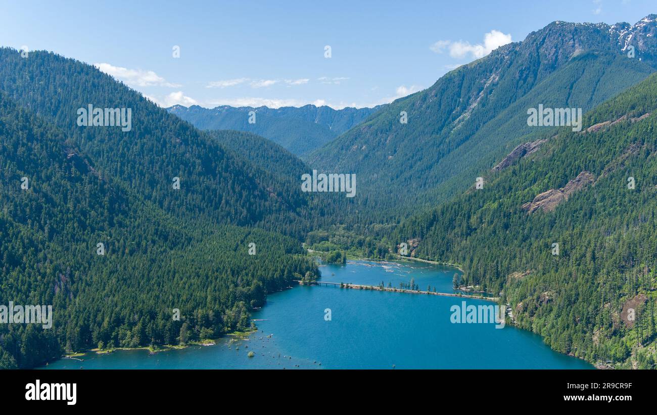 Lake Cushman & the Olympic Mountains in June Stock Photo - Alamy