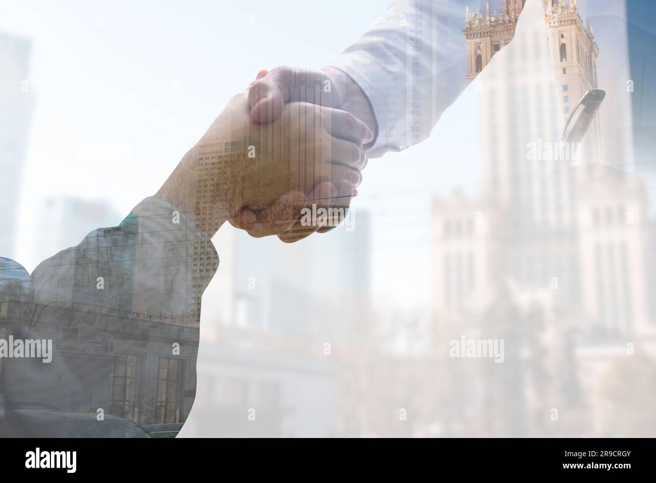 Businesspeople partners shaking hands handshake hi-res stock ...