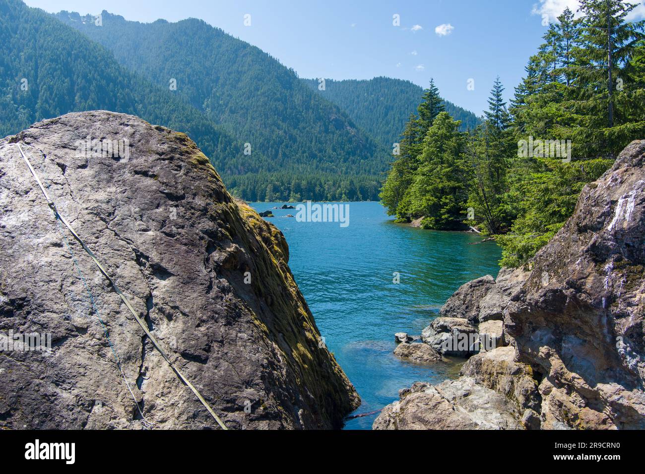Lake Cushman & the Olympic Mountains in June Stock Photo - Alamy
