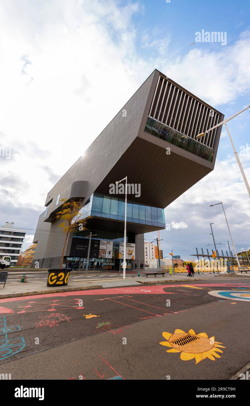 Barcelona, Spain - FEB 13, 2022: The Museu del Disseny de Barcelona ...
