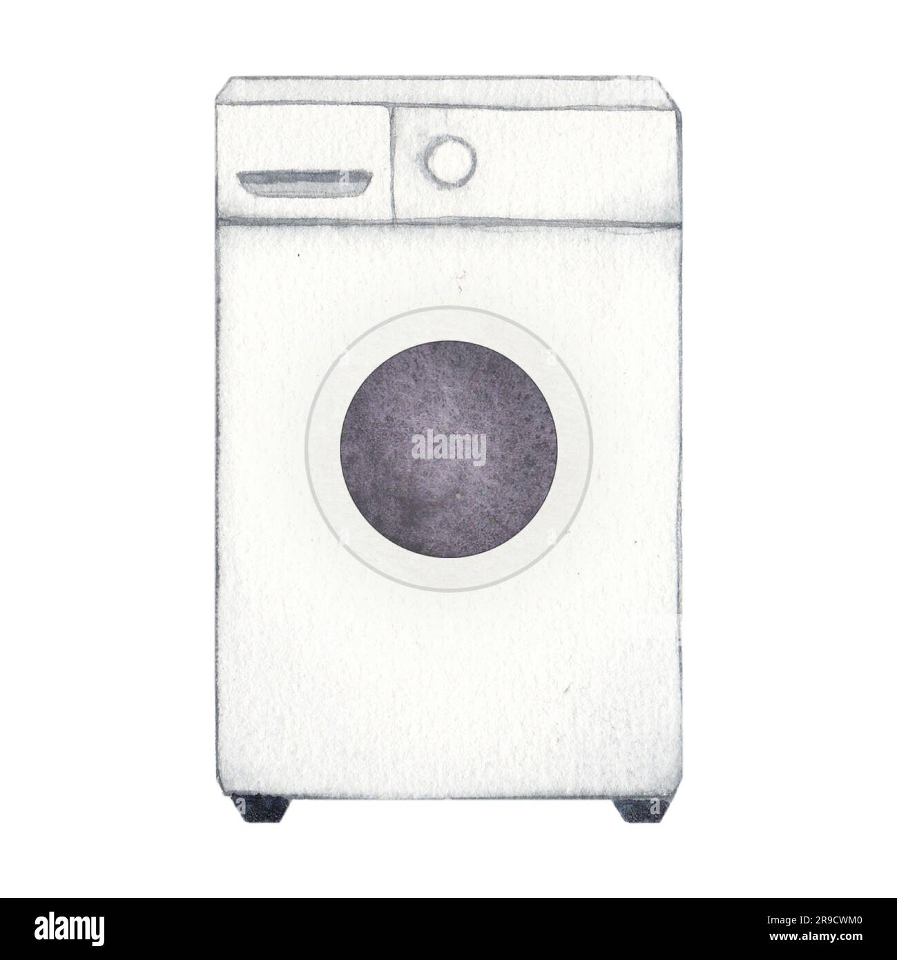 Laundry illustration. Washing machine. Watercolor on a white background ...