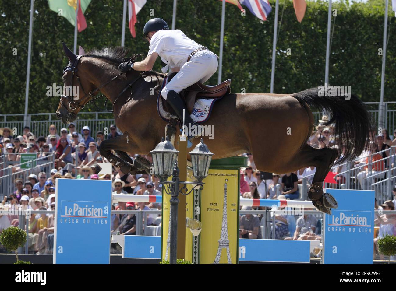 John Whitaker riding Equine America Unick du Francport during the ...