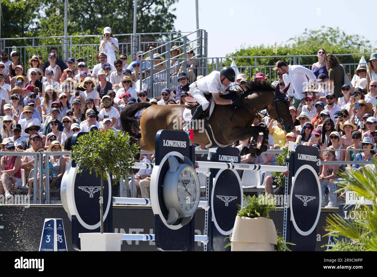 John Whitaker riding Equine America Unick du Francport during the ...