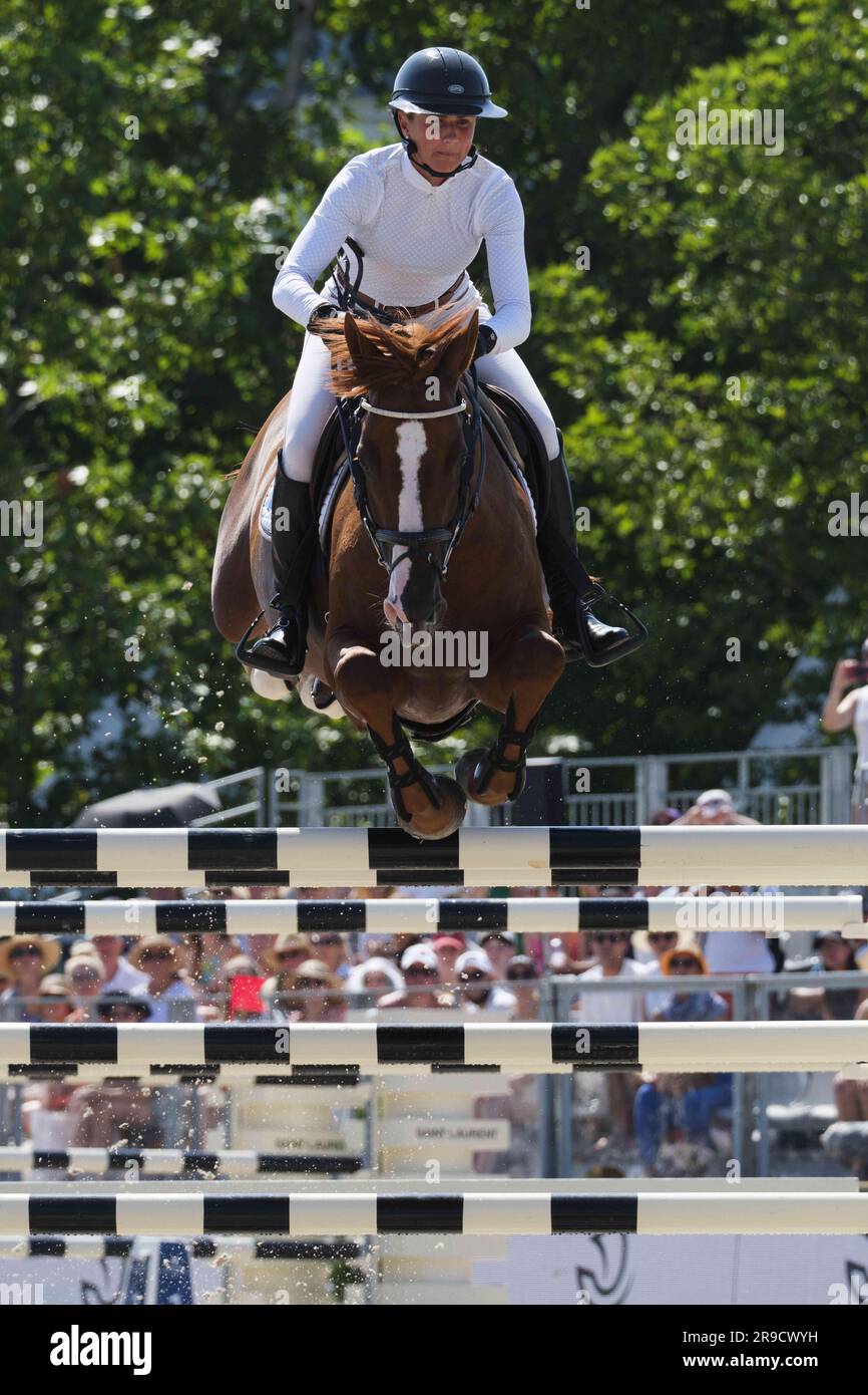 Penelope Leprevost riding GFE CANDY DE NANTUEL during the Longines ...