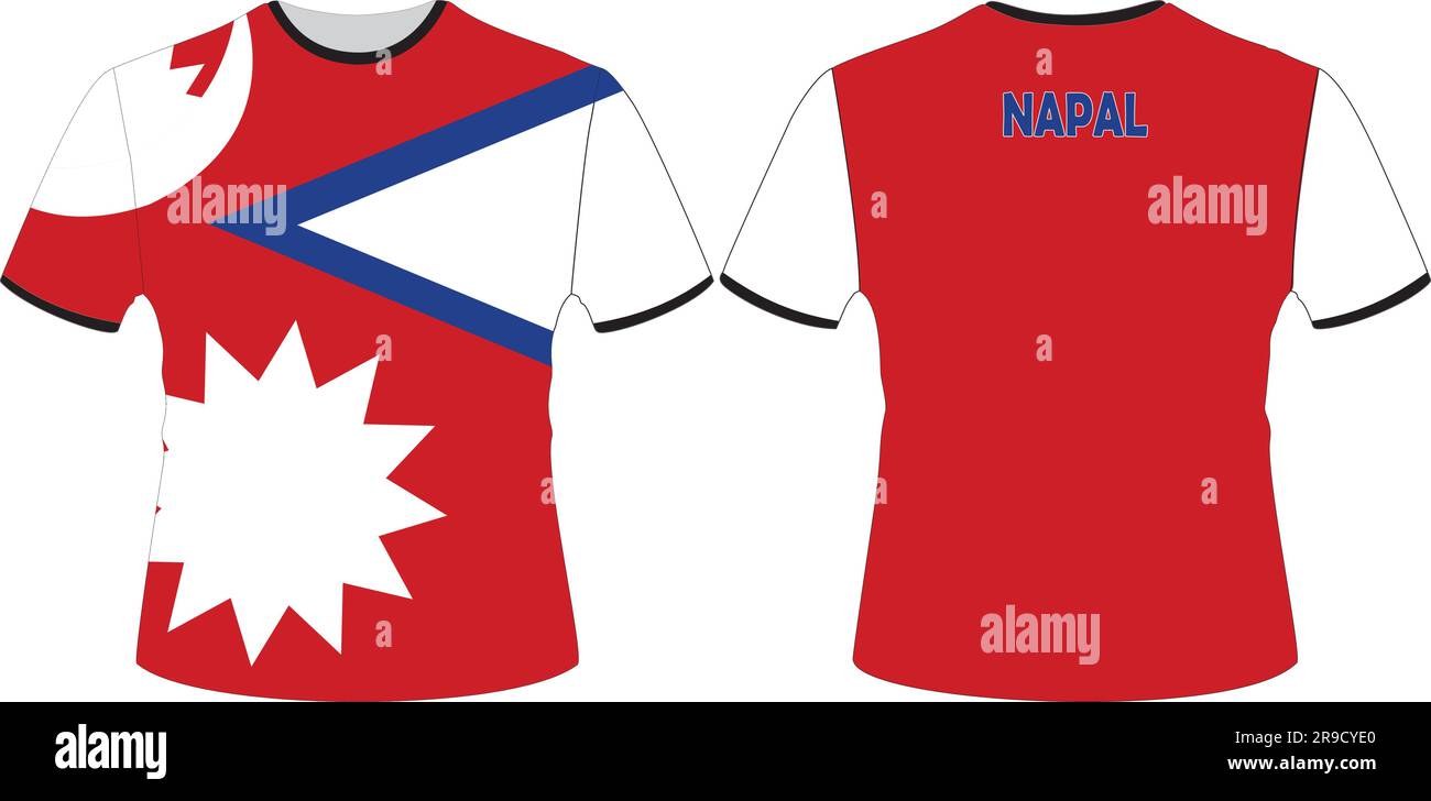 T Shirts Design with Nepal Flag Vector Stock Vector Image & Art - Alamy