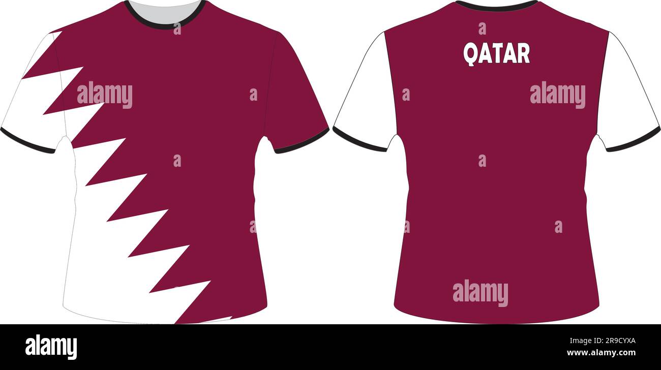 T Shirts Design with Qatar Flag Vector Stock Vector Image & Art - Alamy