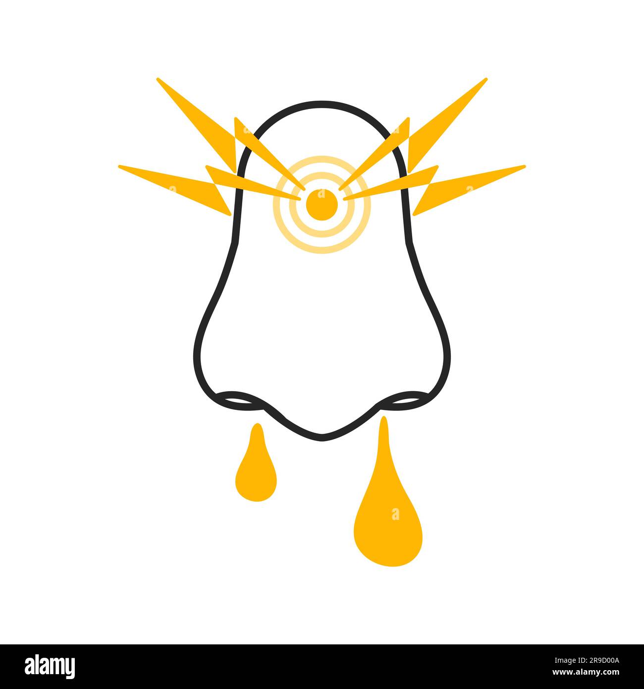 Allergic runny nose icon with mucus discharge Stock Vector Image & Art ...