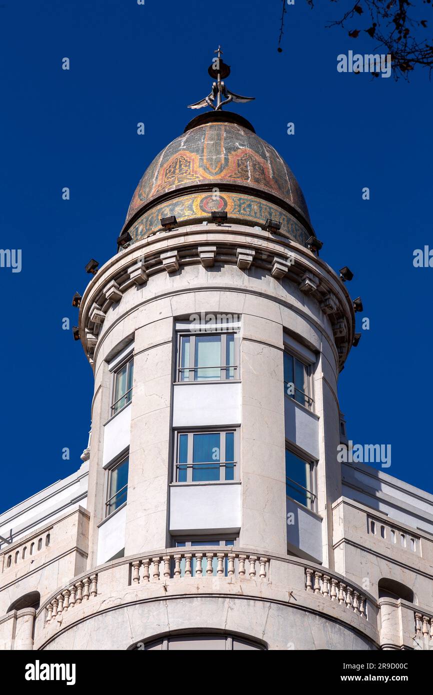 Generic architecture and street view in Zaragoza, the capital of Aragon ...