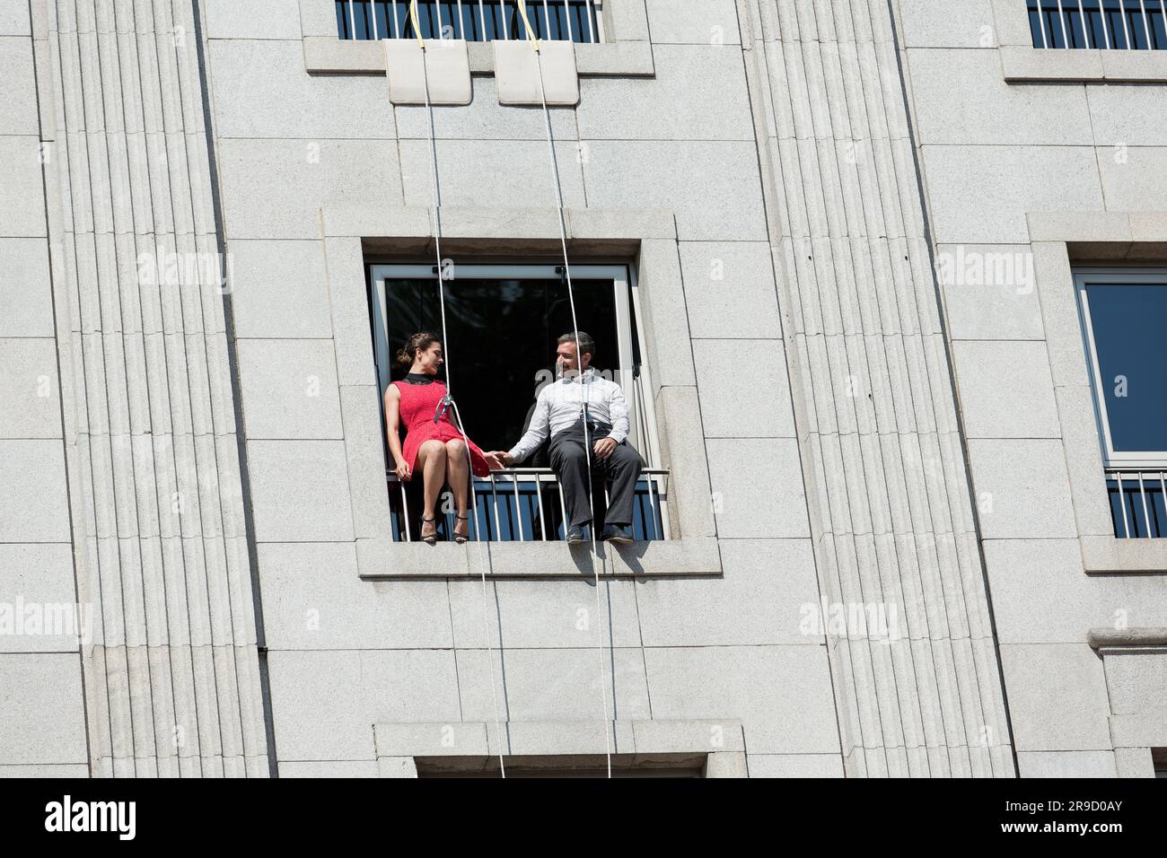 Oviedo, Asturias, northern Spain. CAFCA street art festival. Vertical ...