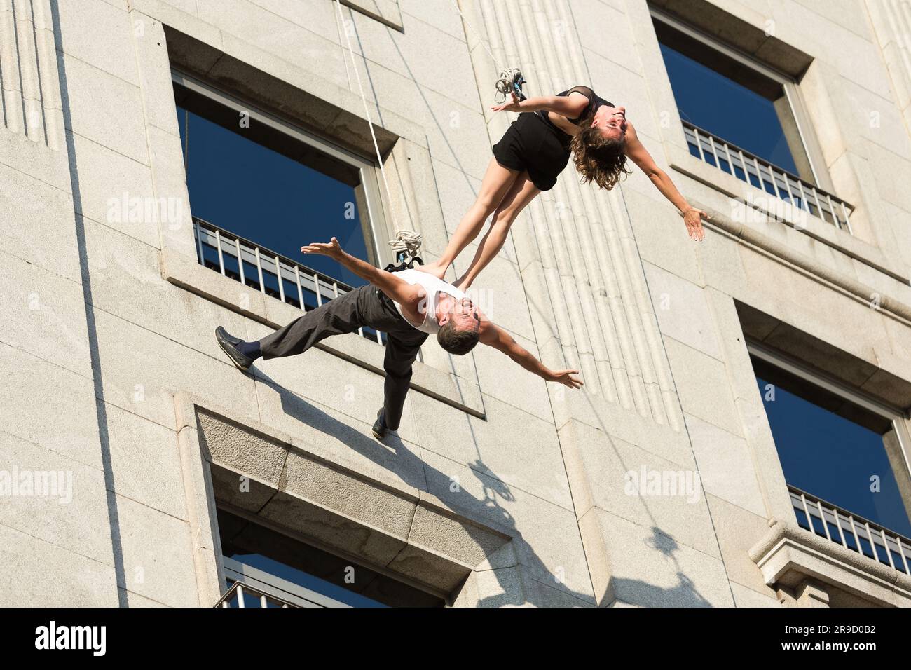 Oviedo, Asturias, northern Spain. CAFCA street art festival. Vertical ...