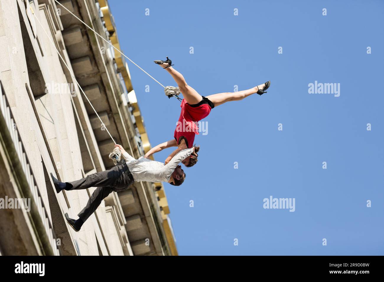 Oviedo, Asturias, northern Spain. CAFCA street art festival. Vertical ...