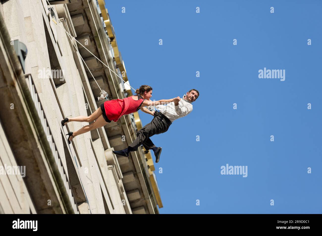 Oviedo, Asturias, northern Spain. CAFCA street art festival. Vertical ...