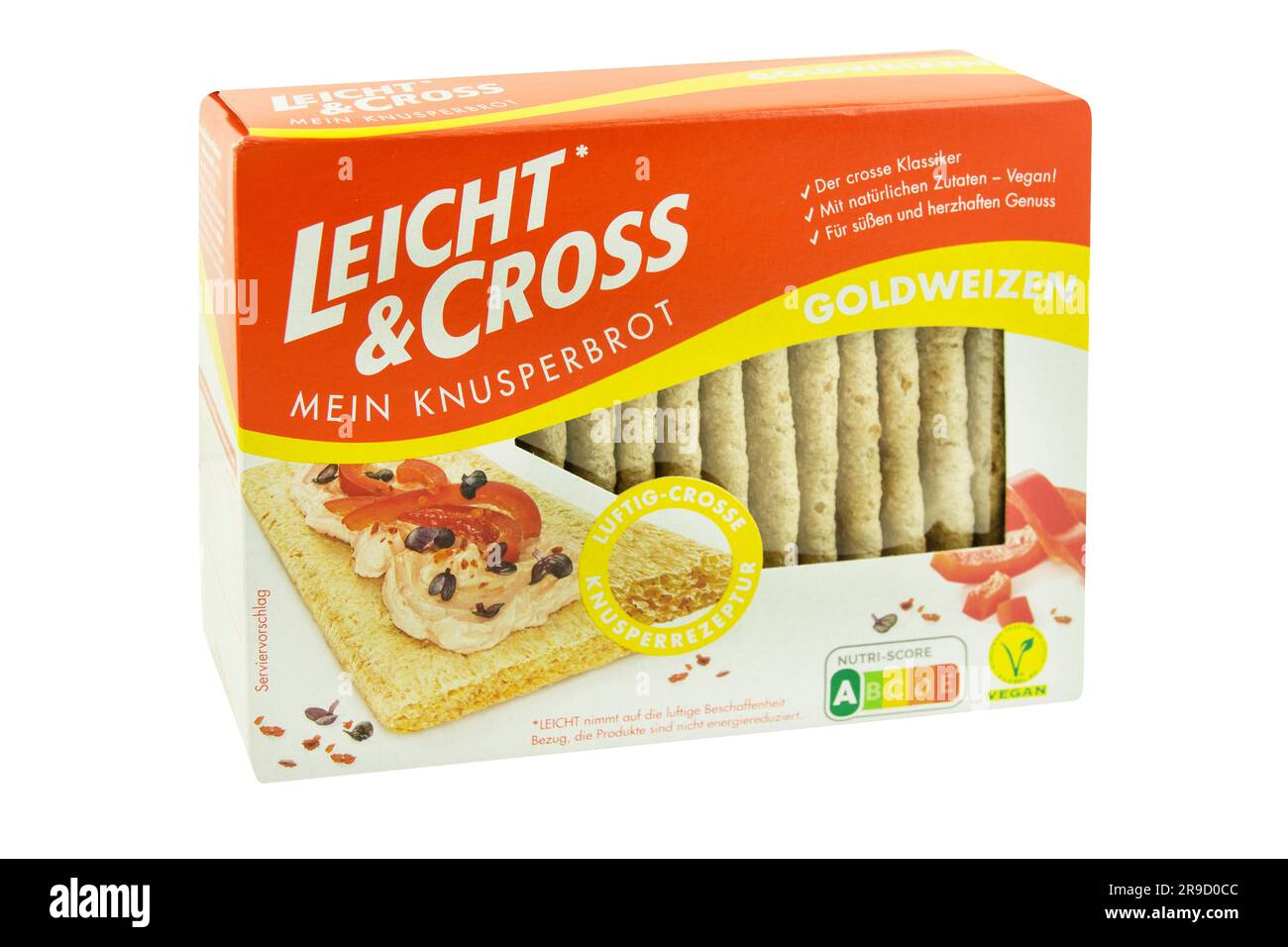 Packung Leicht und Cross Knusper-Brot auf weiß Stock Photo - Alamy