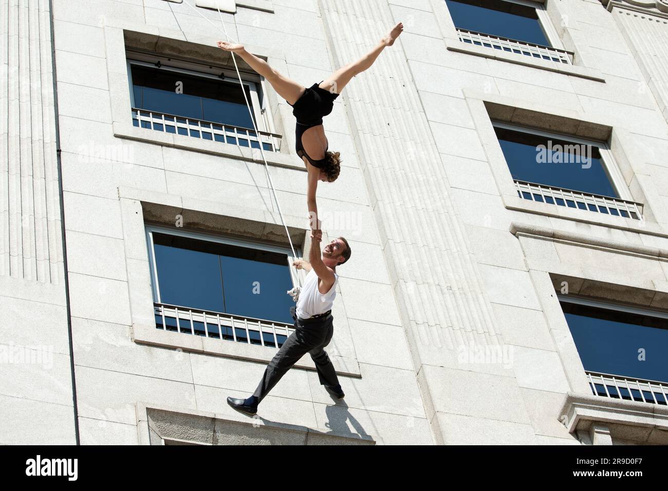 Oviedo, Asturias, northern Spain. CAFCA street art festival. Vertical ...