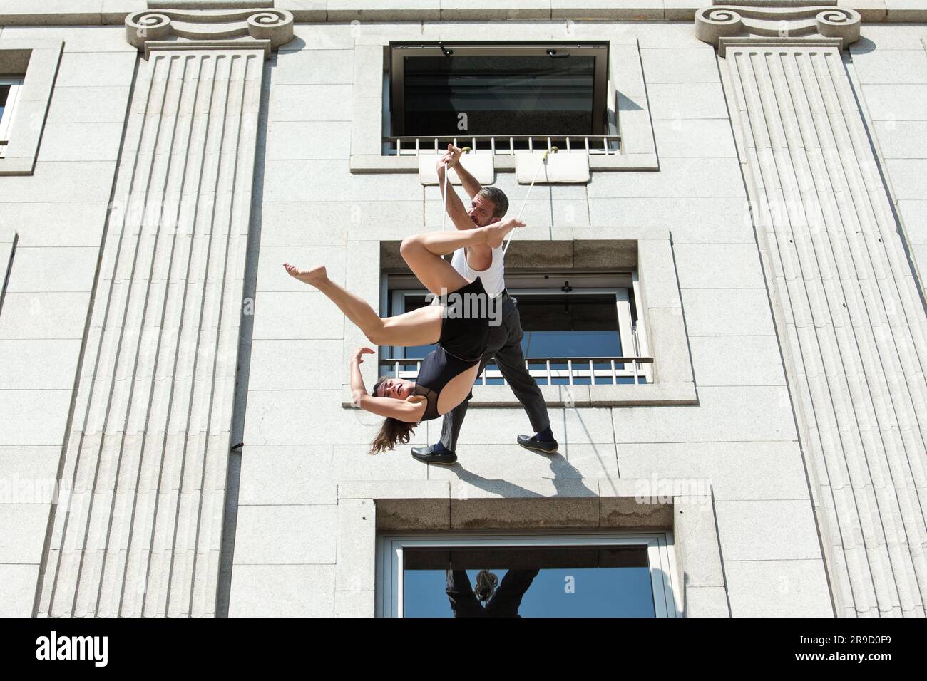 Oviedo, Asturias, northern Spain. CAFCA street art festival. Vertical ...