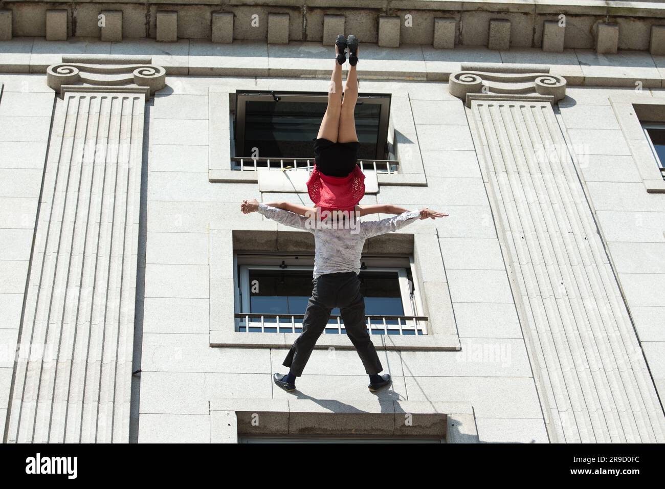 Oviedo, Asturias, northern Spain. CAFCA street art festival. Vertical ...