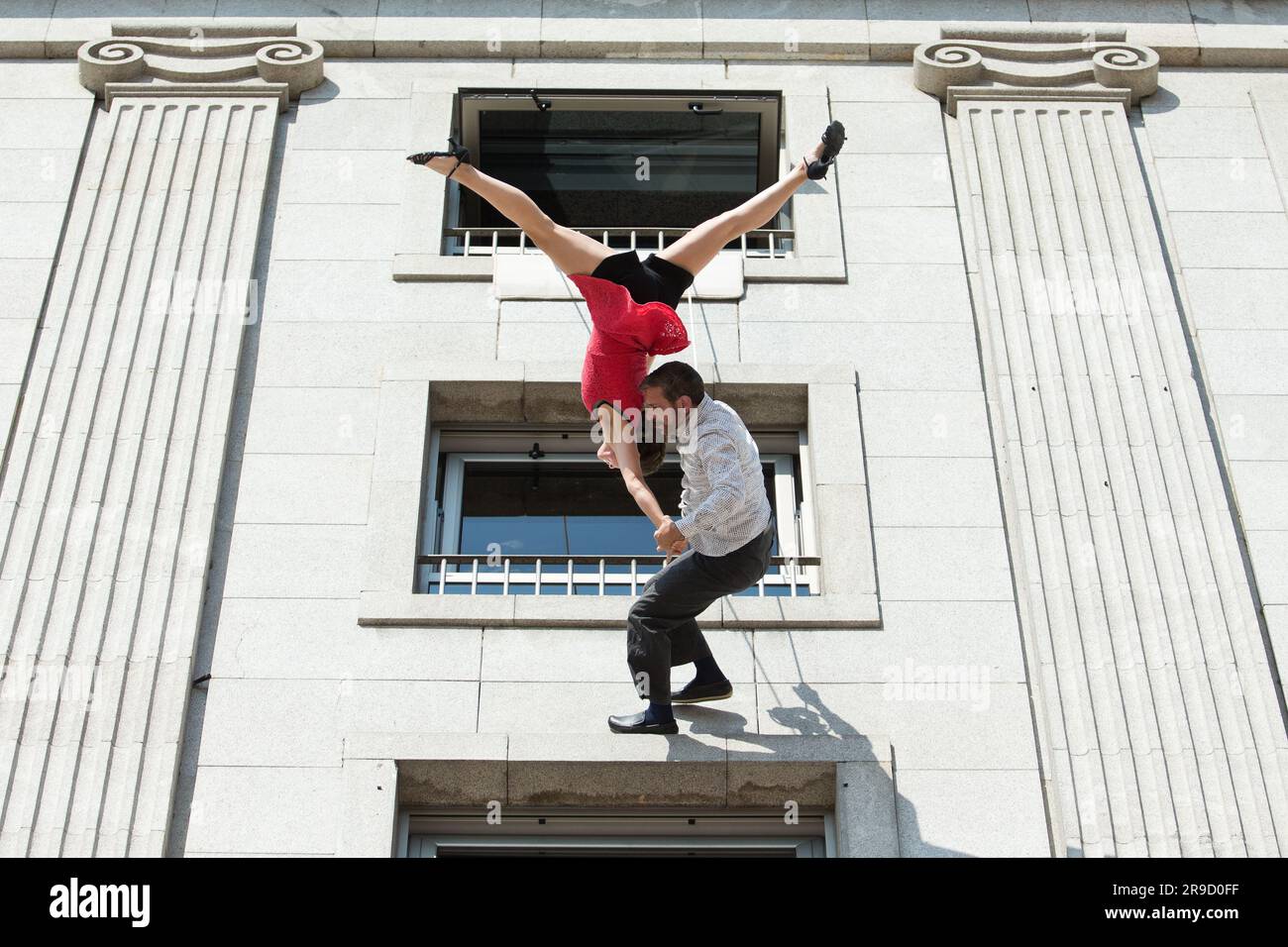 Oviedo, Asturias, northern Spain. CAFCA street art festival. Vertical ...