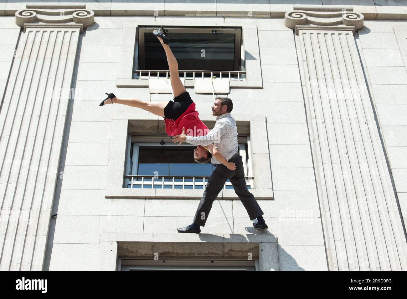Oviedo, Asturias, northern Spain. CAFCA street art festival. Vertical ...