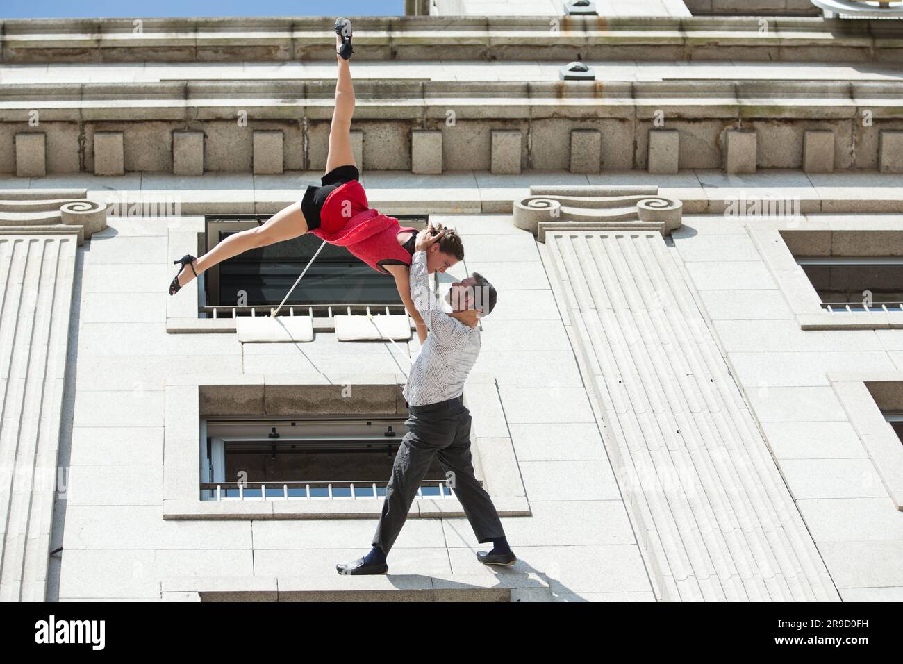 Oviedo, Asturias, northern Spain. CAFCA street art festival. Vertical ...