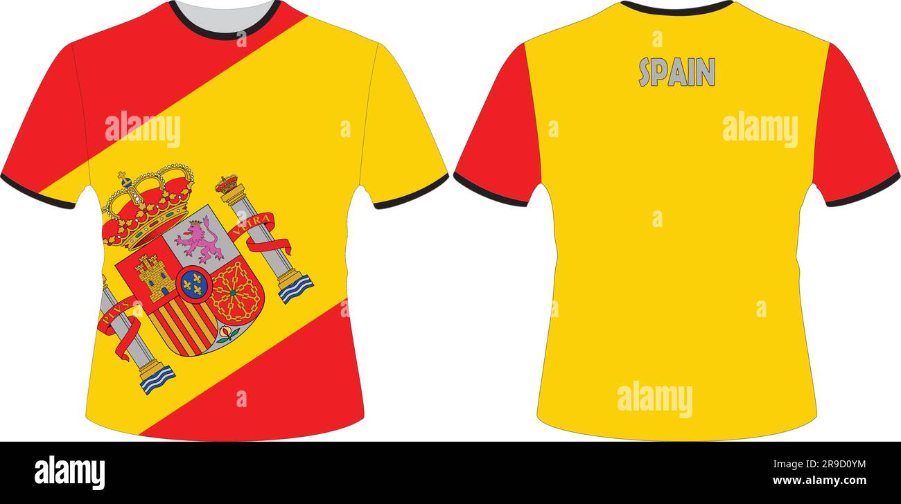 T Shirts Design with Spain Flag Vector Stock Vector Image & Art - Alamy