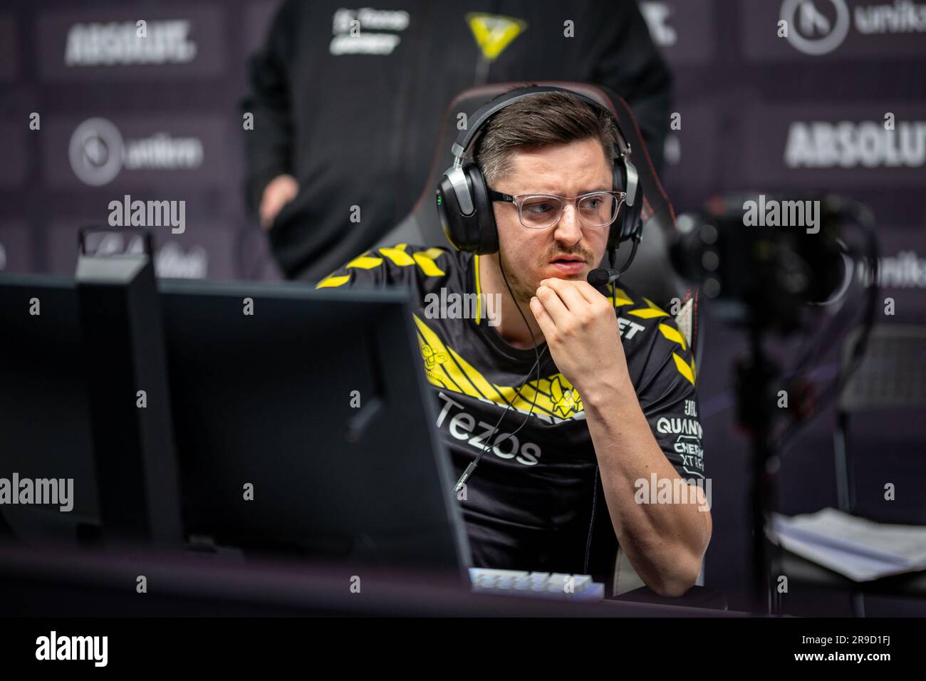 the players from the esport team vitality, in the BLAST Studio. In ...