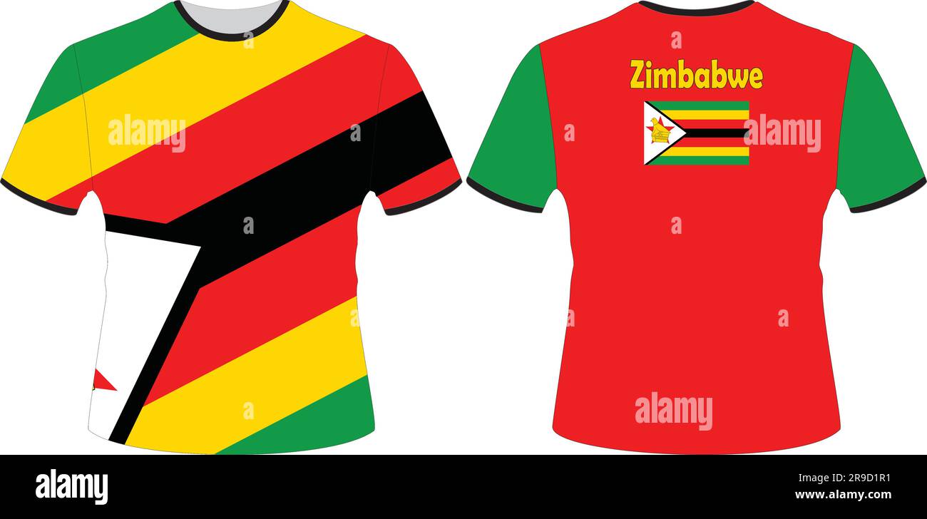 T Shirts Design with Zimbabwe Flag Vector Stock Vector Image & Art - Alamy