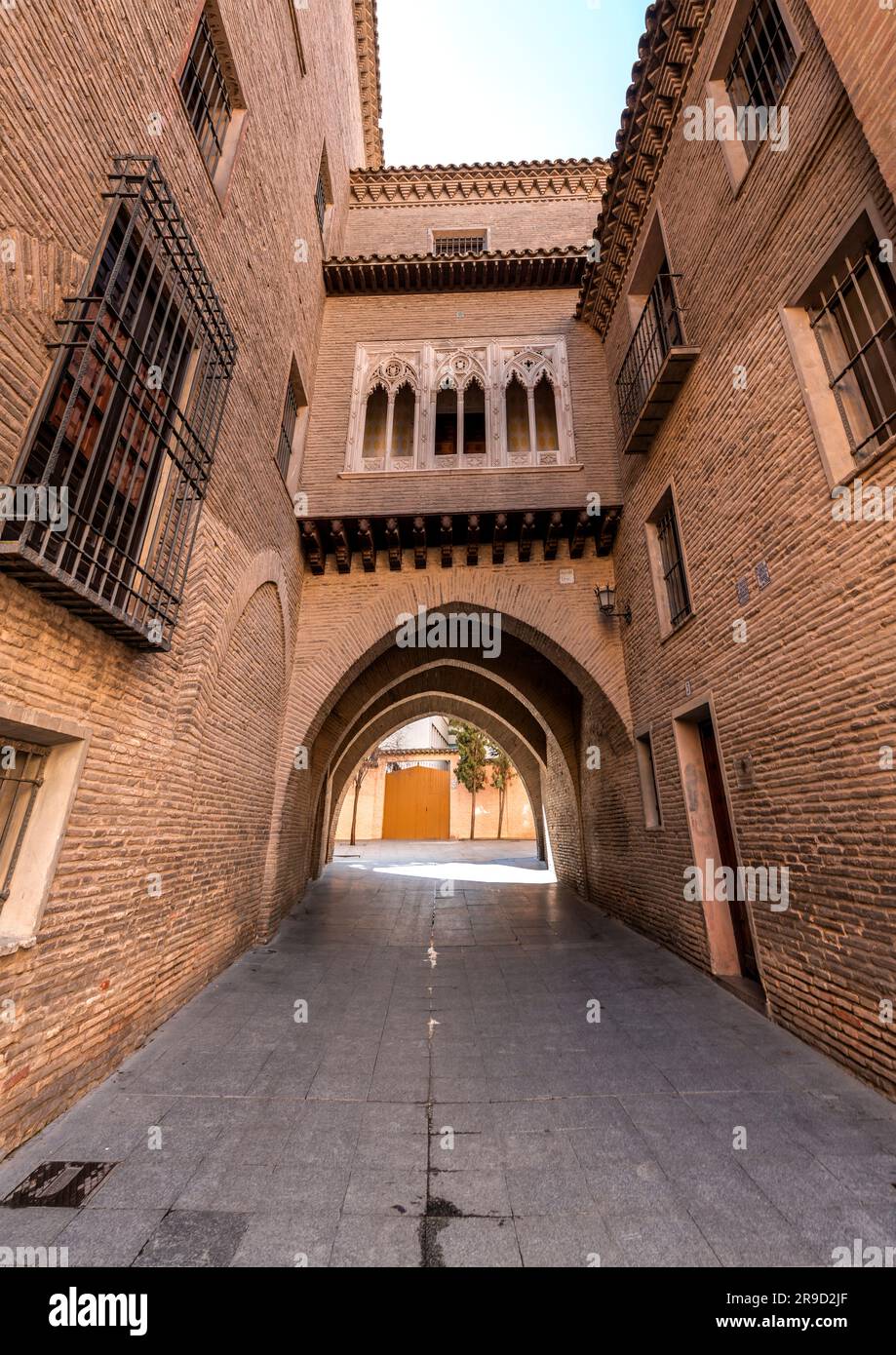 Zaragoza, Spain - February 14, 2022: Generic architecture and street ...