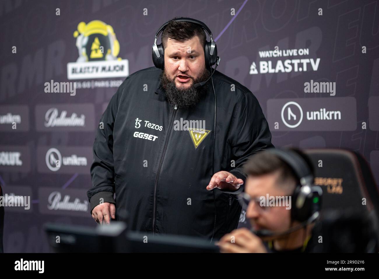 the players from the esport team vitality, in the BLAST Studio. In ...