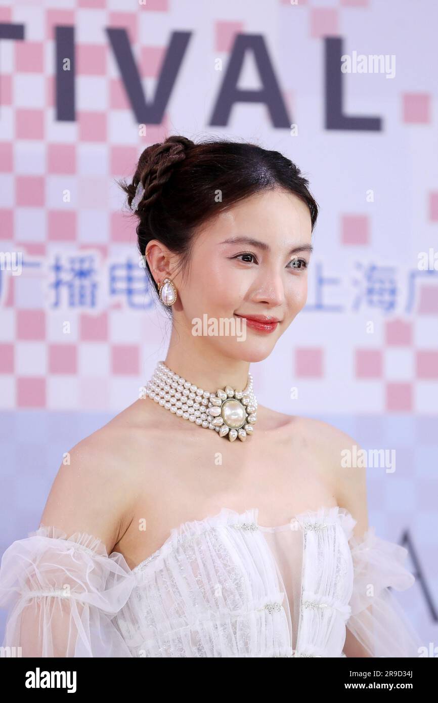 Chinese actress Gina Jin attends the Magnolia Award ceremony at the 28th Shanghai Television ...