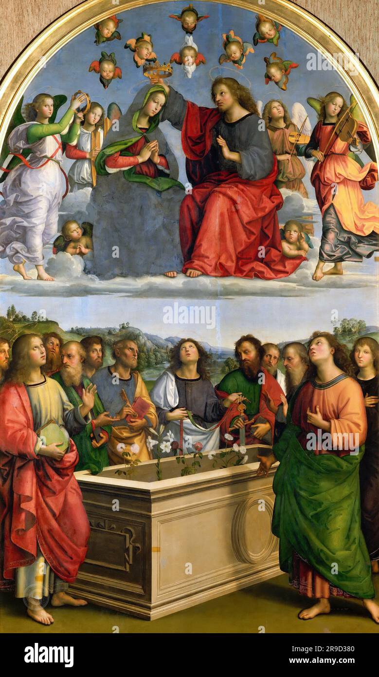 Oddi altarpiece – Coronation of the Virgin Raffaello Sanzio da Urbino ...