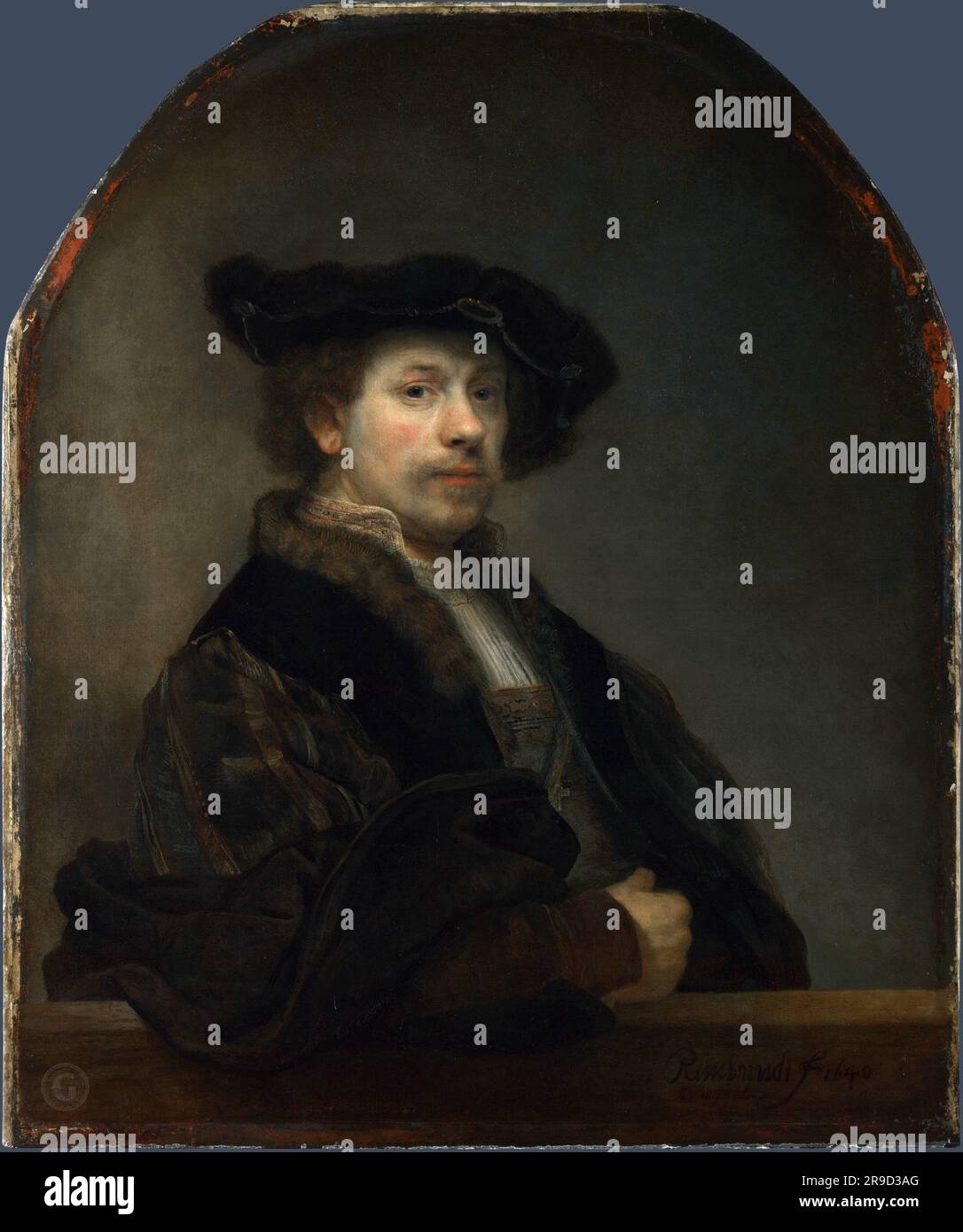 Self portrait at age 34 by rembrandt hi-res stock photography and ...