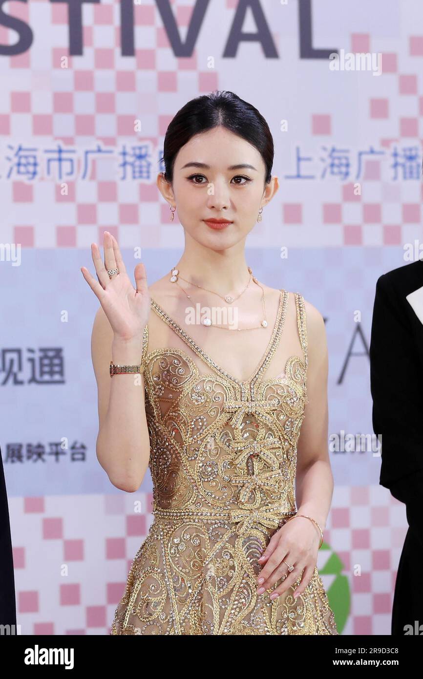 Chinese actress and singer Zhao Liying attends the Magnolia Award ceremony at the 28th Shanghai ...