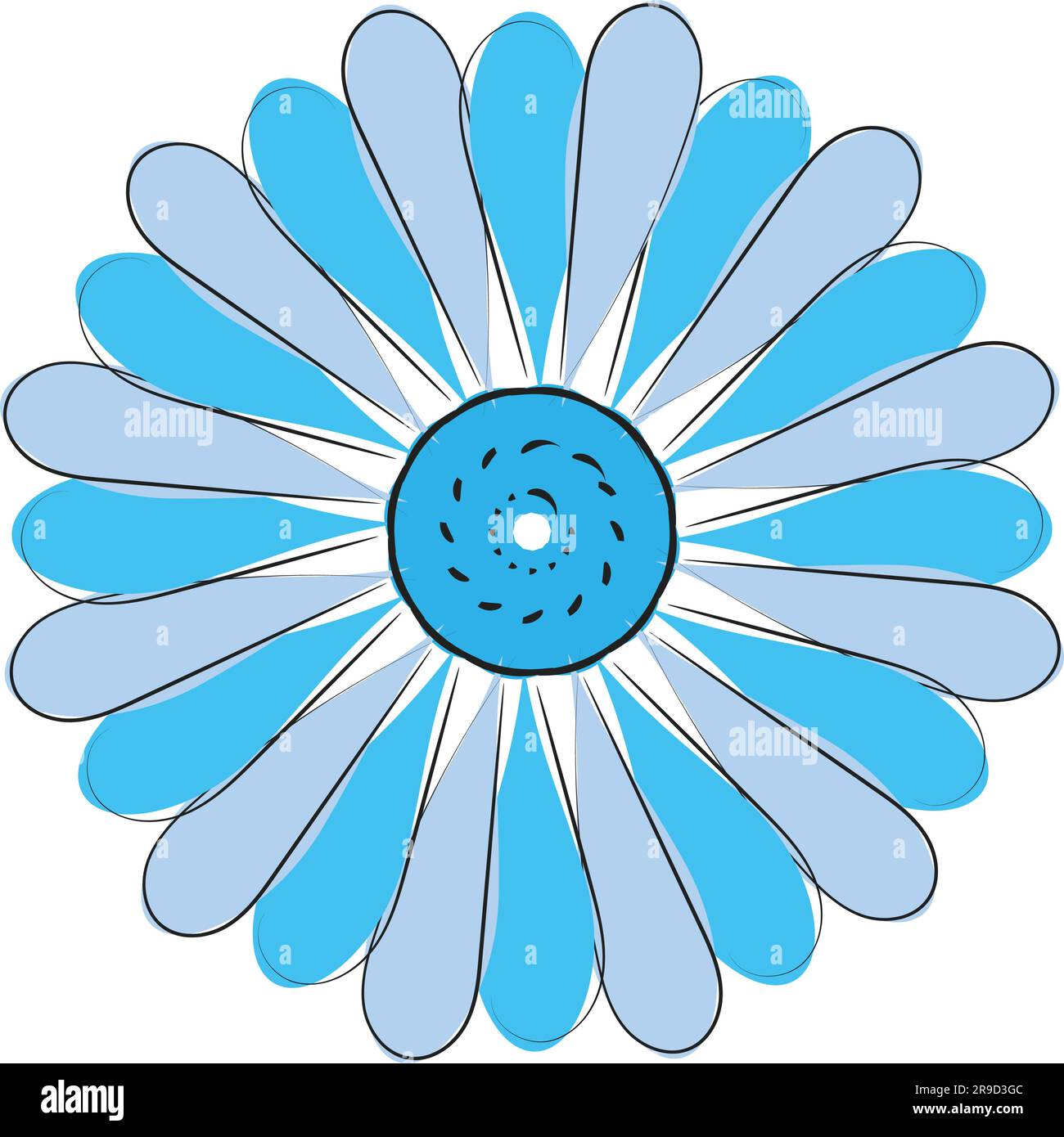 Floral line Drawing for sticker or use as poster, card, flyer or T ...