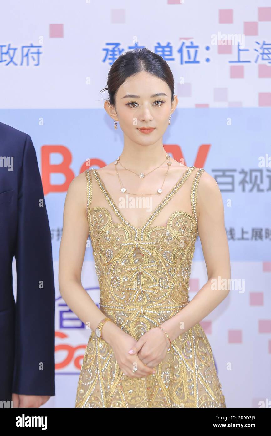 Chinese actress and singer Zhao Liying attends the Magnolia Award ceremony at the 28th Shanghai ...