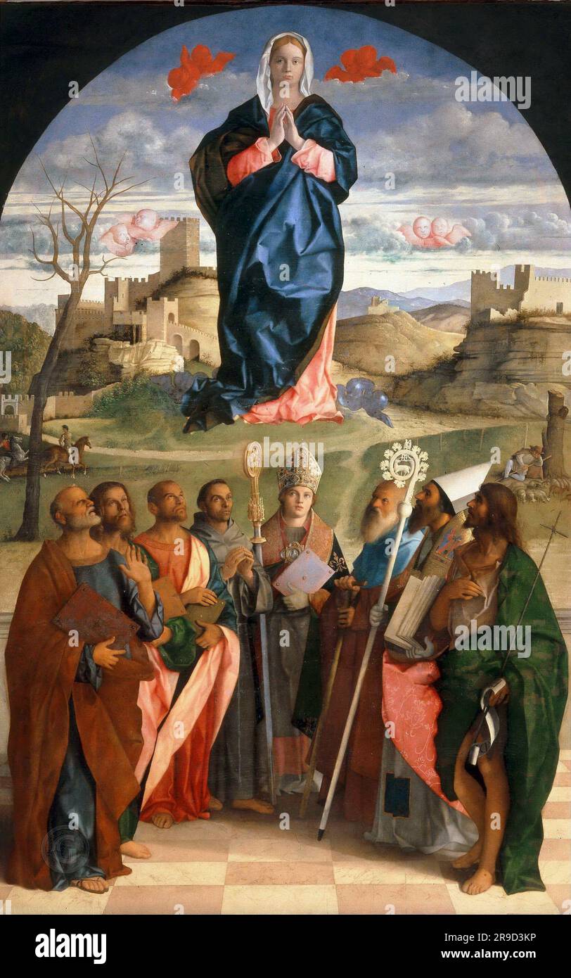 Giovanni Bellini – Virgin Mary in glory with the Saints Peter, John the ...