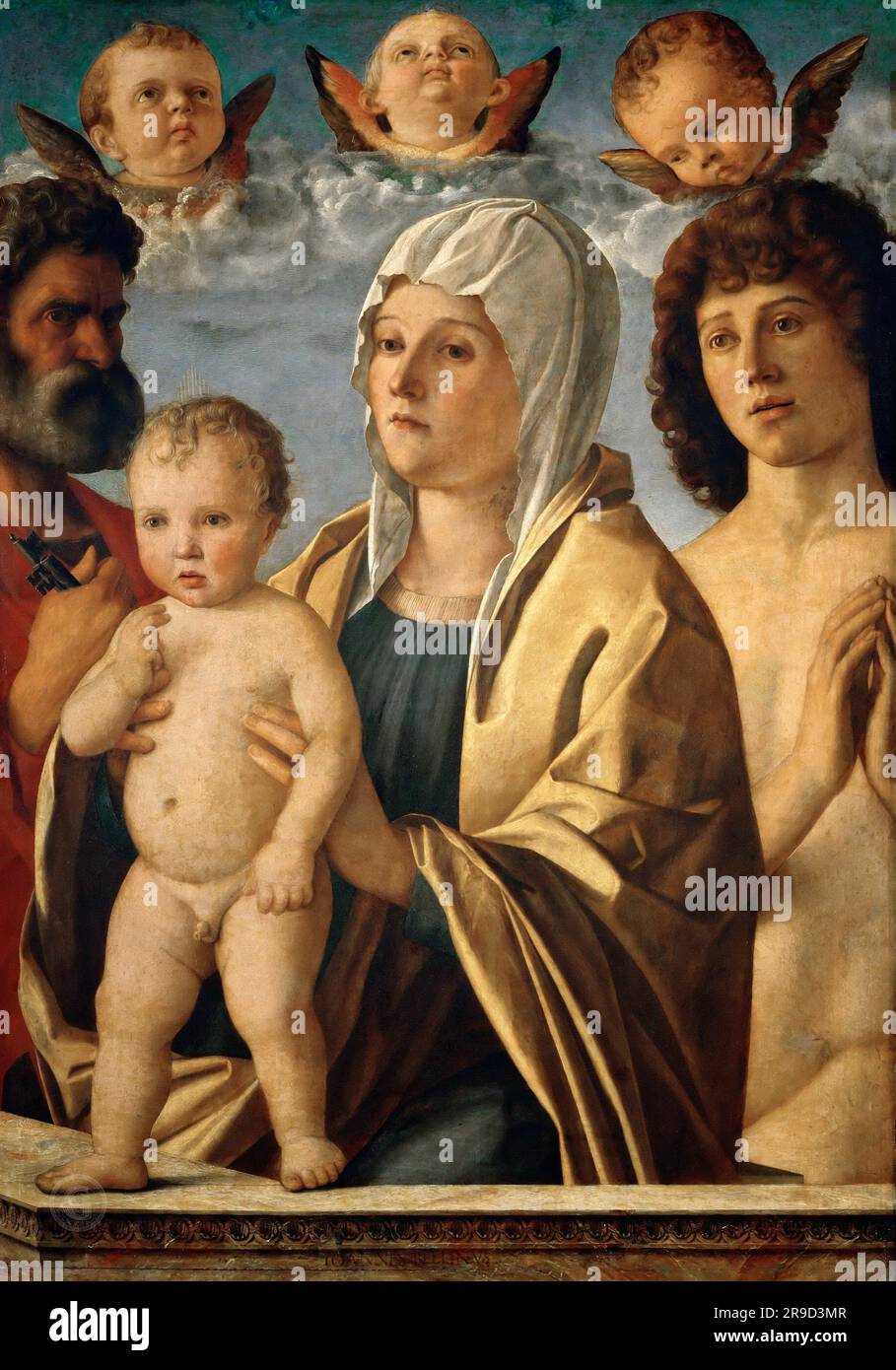 Giovanni Bellini – Madonna and Child with Saints Peter and Sebastian c ...