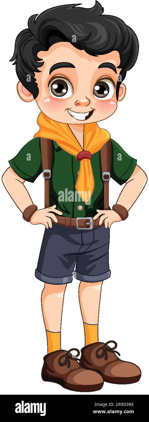 Scout Boy Cartoon Character illustration Stock Vector Image & Art - Alamy