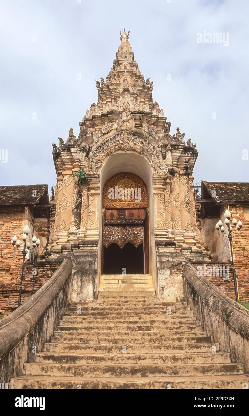 The main staircase at Wat Phra That Lampang Luang, one of Thailand's ...