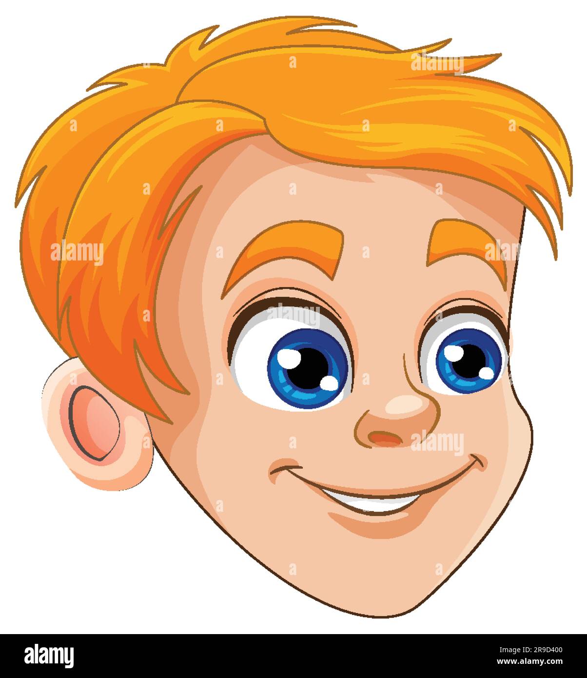Cheerful Boy Head Vector illustration Stock Vector Image & Art - Alamy