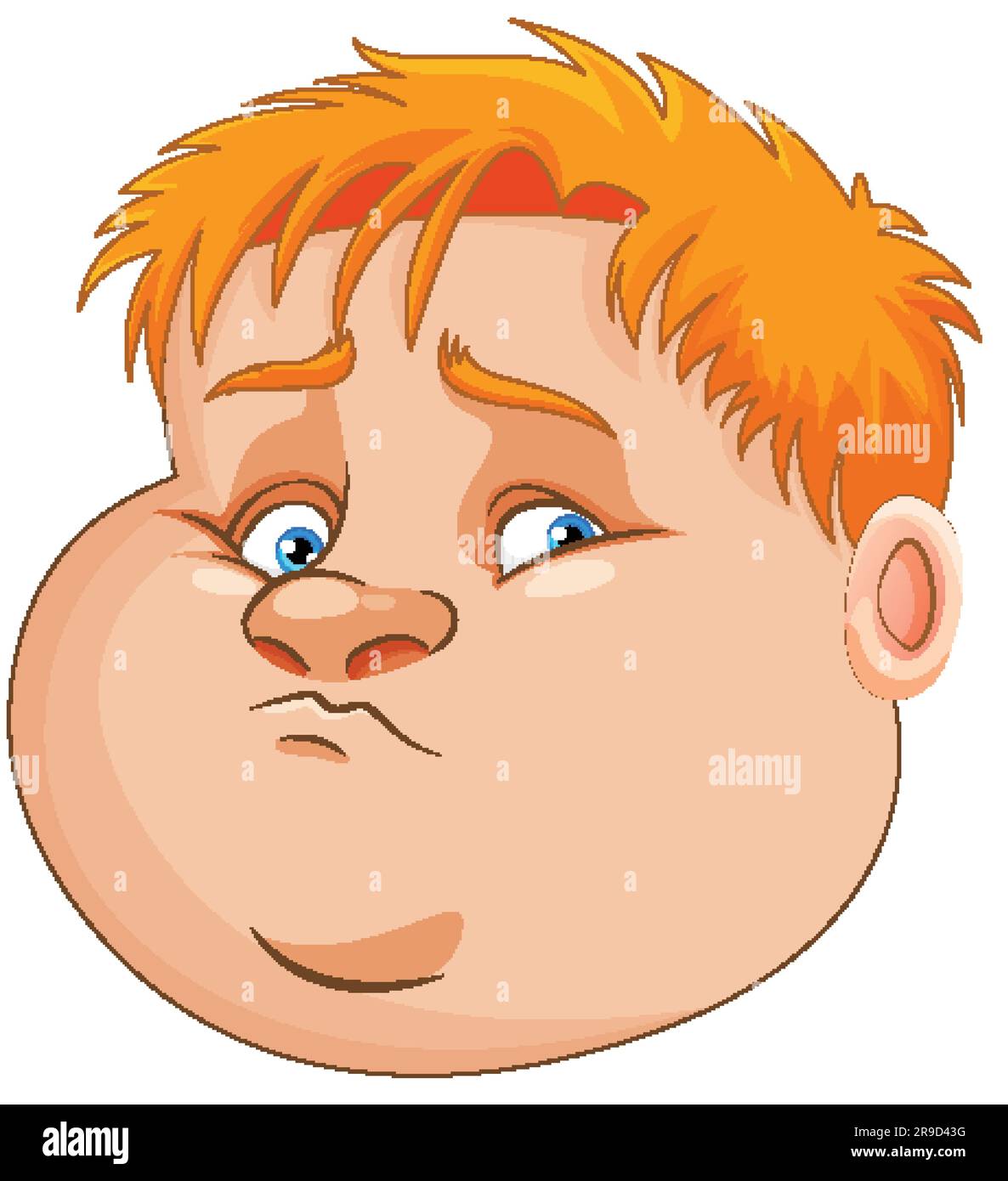 Face of fat boy cartoon illustration Stock Vector Image & Art - Alamy