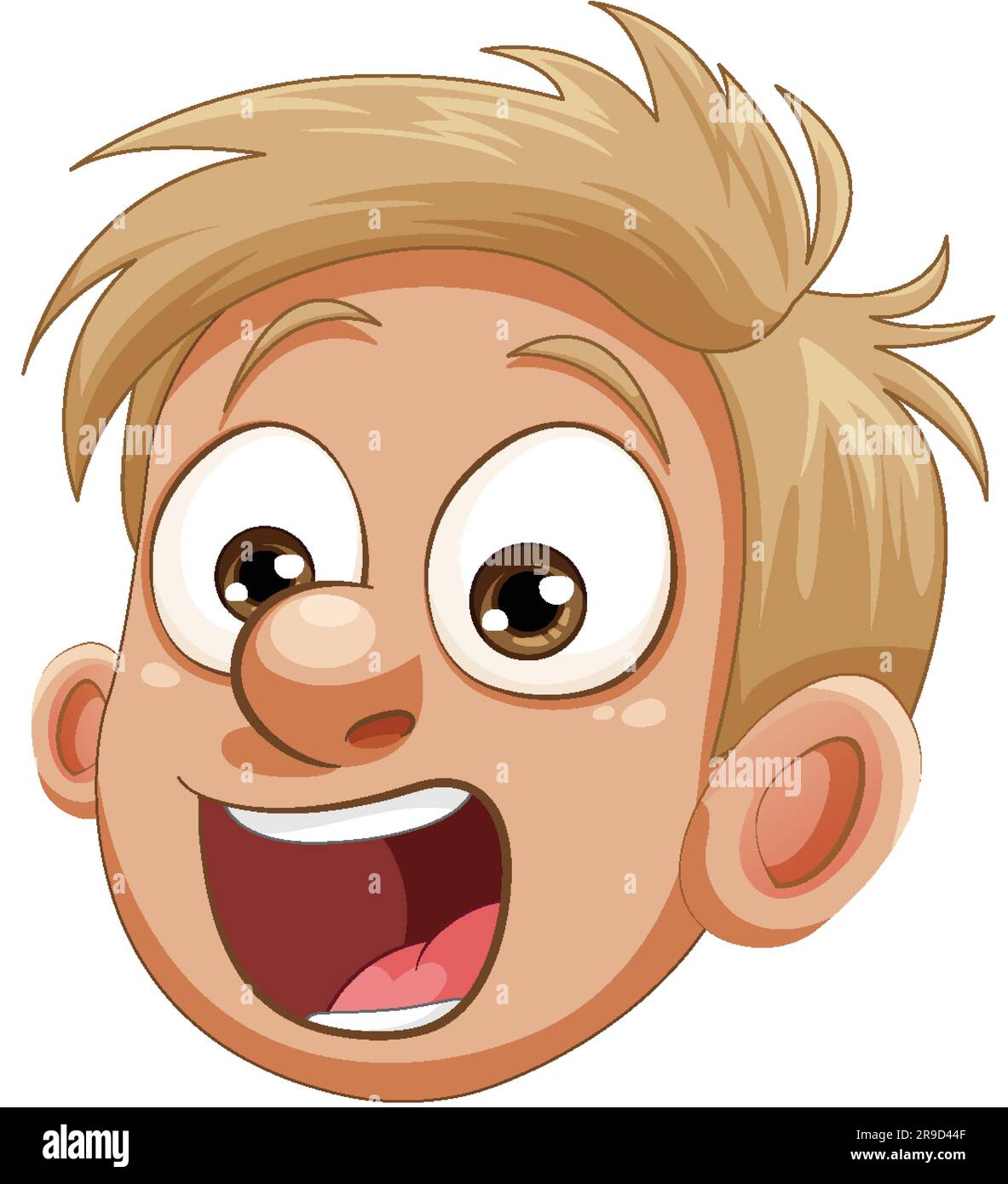 Boy with Shocked Expression Vector illustration Stock Vector Image ...